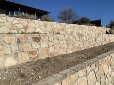 Replaced 3 tier wall system from old crosstie to milsap stone - DFW ...